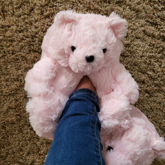 Shoes | Super Soft Fuzzy Bear Slippers | Poshmark